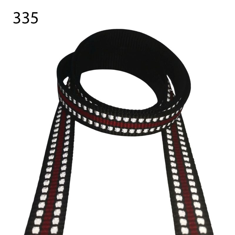 Gurtband 15mm mit reflektierender Ziernaht - Diverse Farben